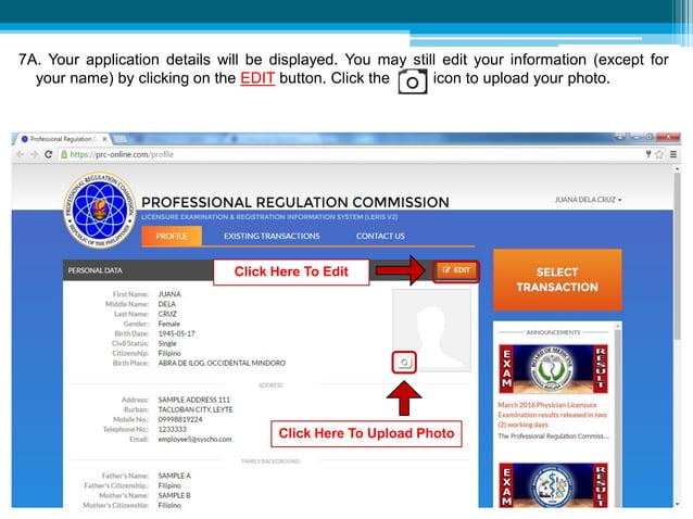 Prc Step by step exam application - updated | PDF