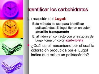 Identificación de carbohidratos | PPT