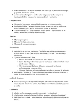 Práctica 2_ Componentes del microscopio e Iluminación Kohler.docx