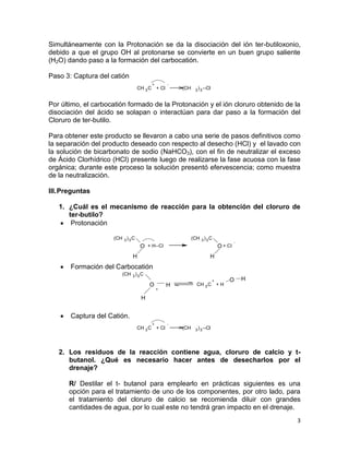 Obtención de Cloruro de t-butilo | DOCX