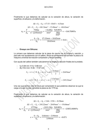 Práctica 4 ensayo de compresión y ensayo de fluencia | PDF