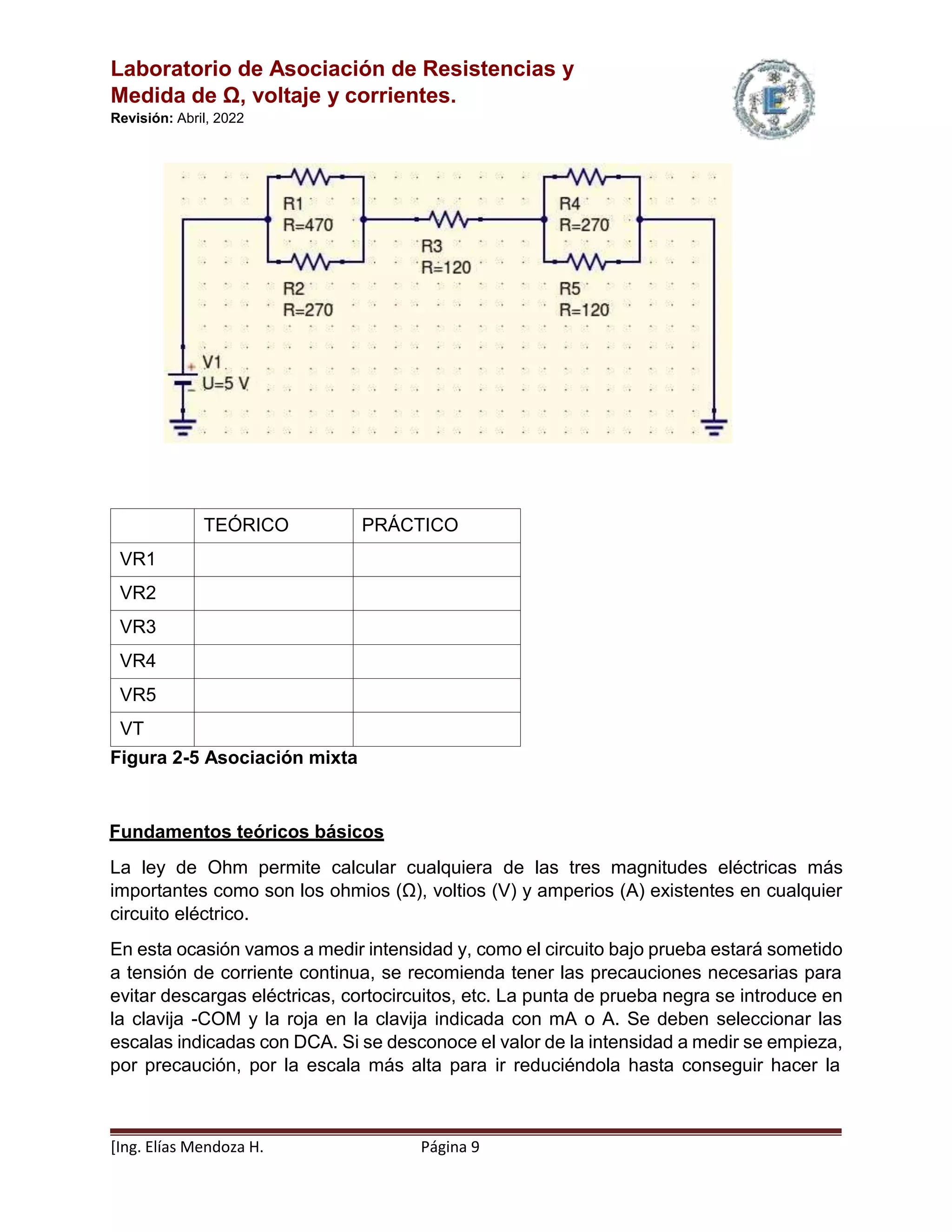 Práctica de circuitos en serie, paralelo y mixto, voltaje y corriente.docx