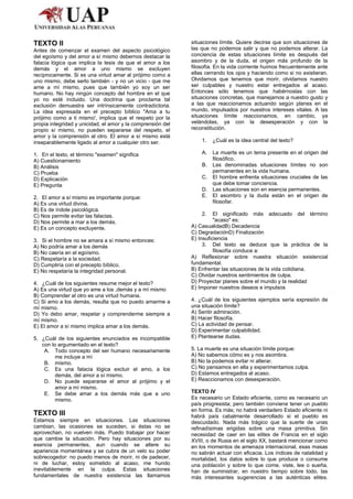 Práctica de comprensión de textos | DOCX