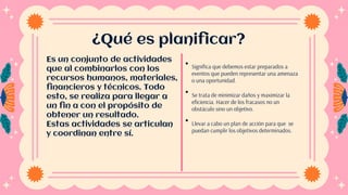 La Planificación, resumen sencillo, claro. | PPTX