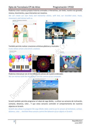 Prácticas con scratch inglés-español | PDF