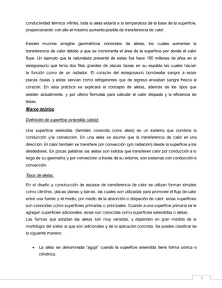 Práctica XIV Determinación de eficiencia y calor en aletas | DOCX