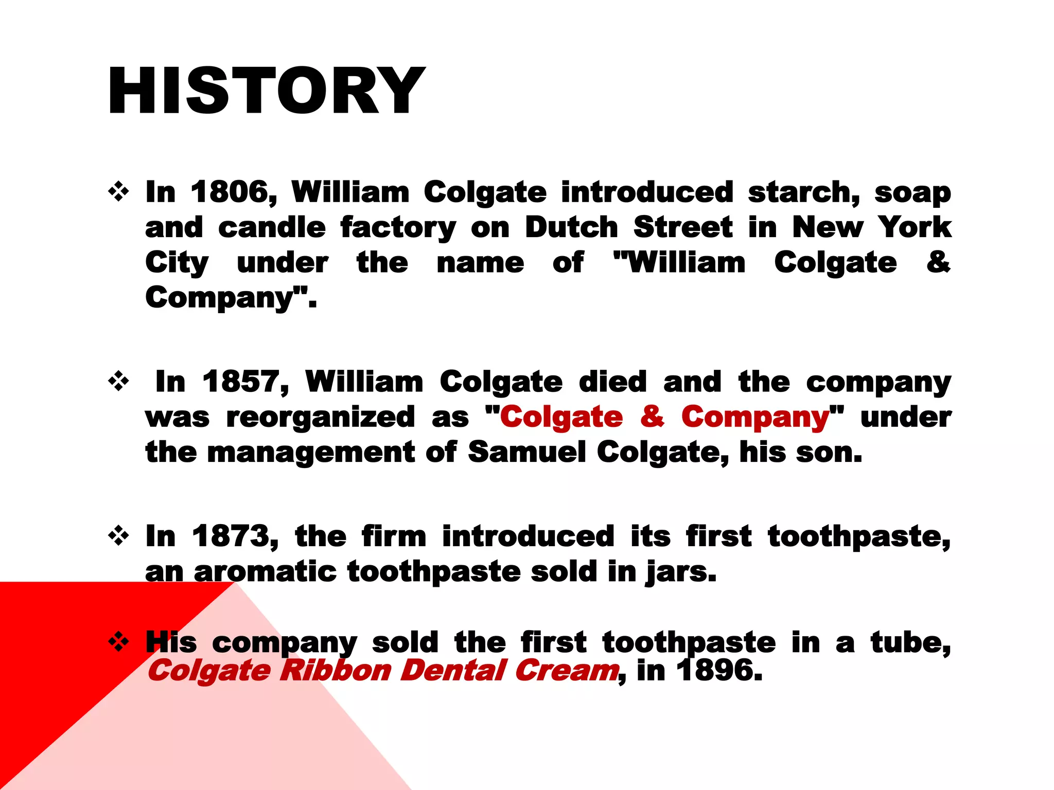 COLGATE product life cycle | PPTX