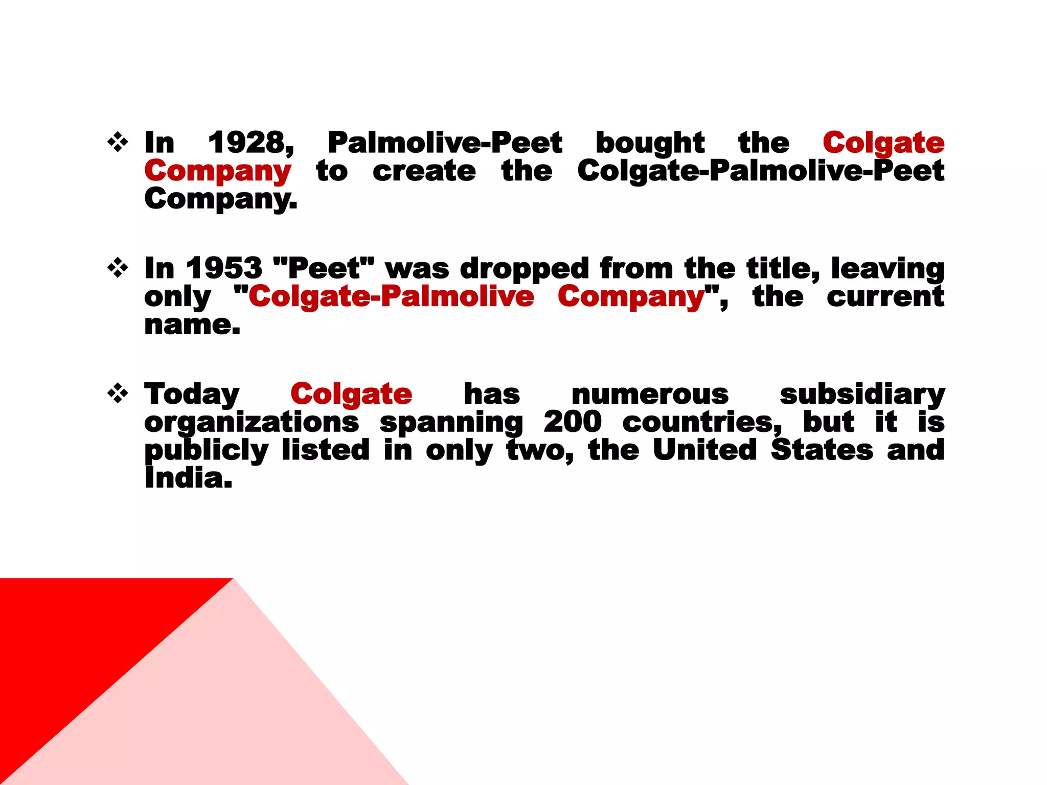 COLGATE product life cycle | PPTX