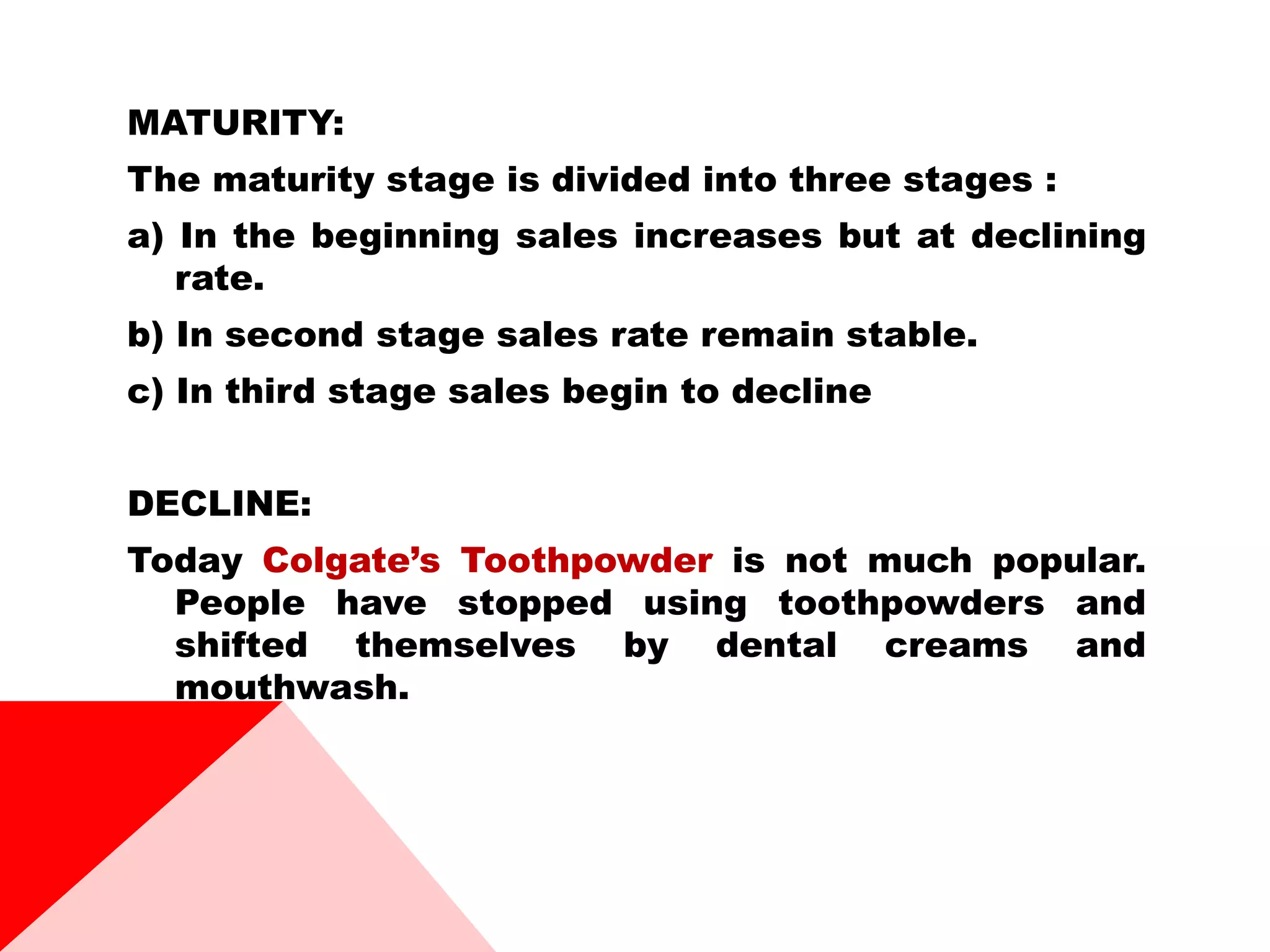 COLGATE product life cycle | PPTX