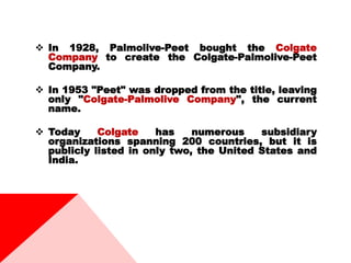 COLGATE product life cycle | PPTX