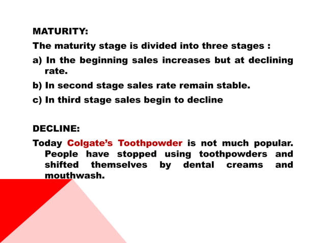 COLGATE product life cycle | PPTX | Oral care | Personal Care
