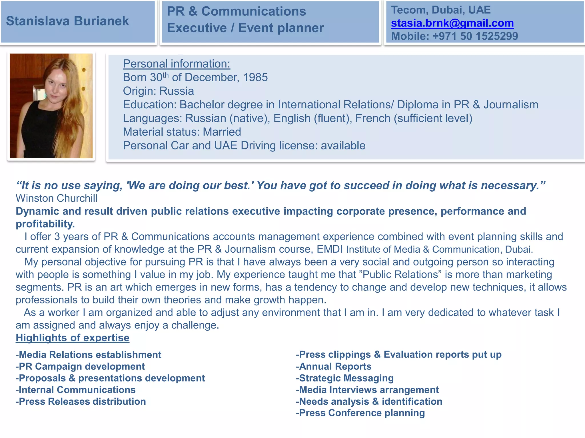 Pr cv stanislava burianek | PDF