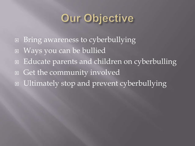 Pr cyberbullying campaign powerpoint | PPTX