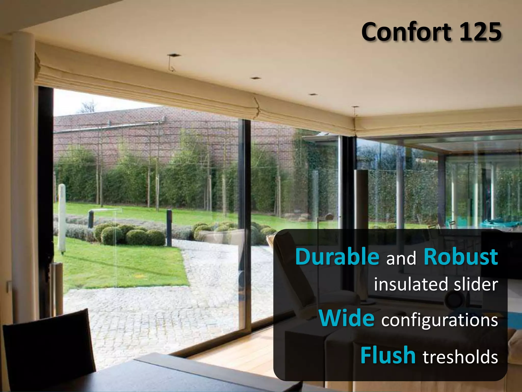Confort 125 robust insulated aluminium sliding door by Sapa Building ...