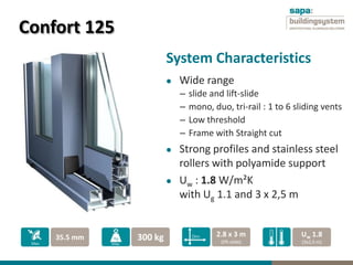 Confort 125 robust insulated aluminium sliding door by Sapa Building ...