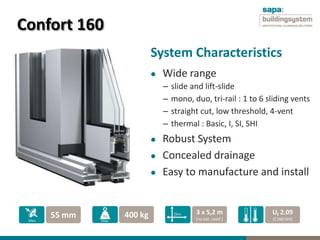 Confort 160 super performant aluminium sliding door by Sapa Building ...