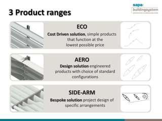 Elegance SC aluminium sun control system by Sapa Building System | PPTX