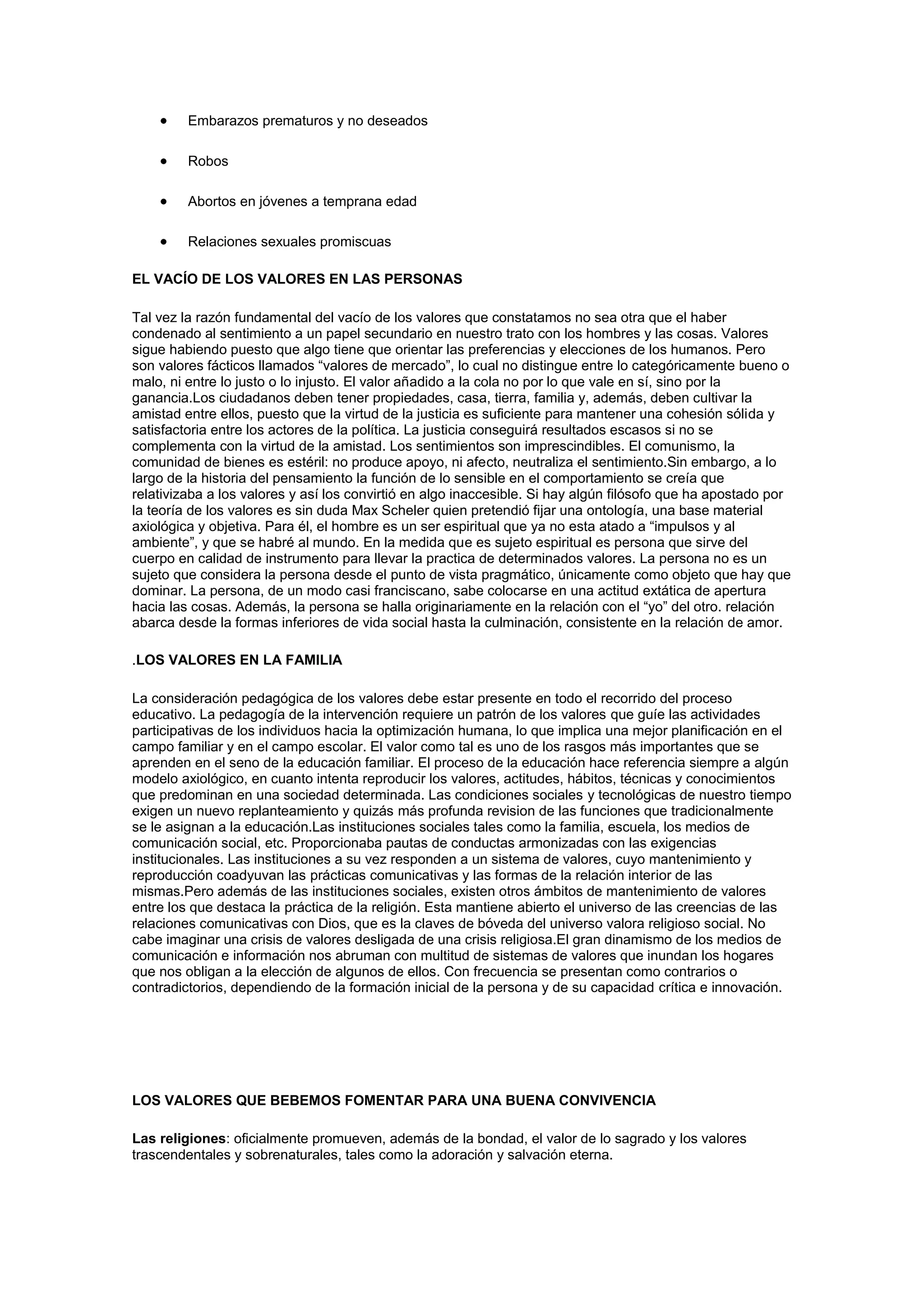 Pérdida de valores en la sociedad | DOCX | Substance Abuse | Diseases ...