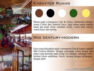 PERANCANGAN RUANG DALAM II -lemongrass cafe & eatery | PDF