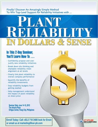 Plant Reliability in Dollars & Sense | PDF