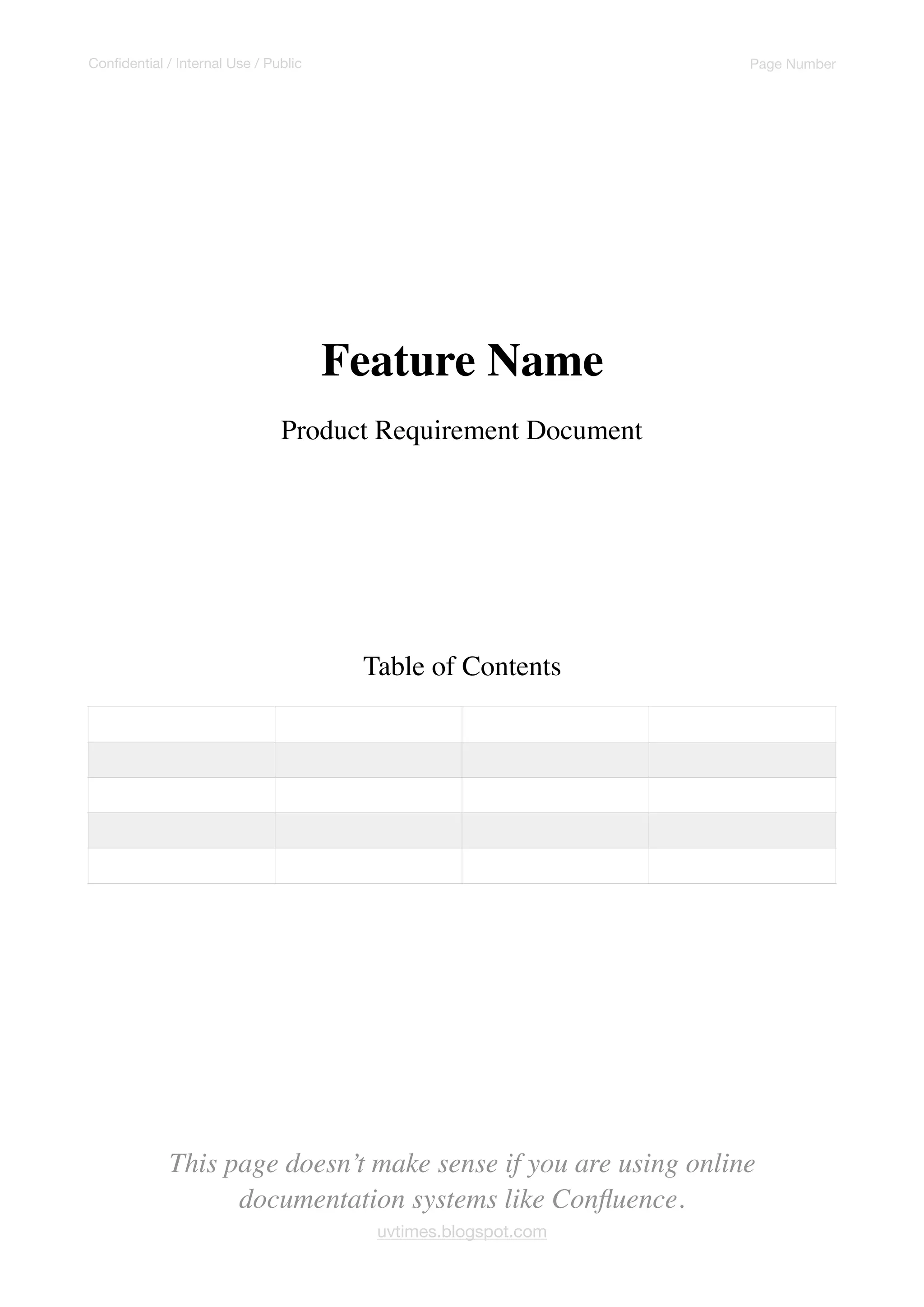 PRD Template for Product Managers | PDF