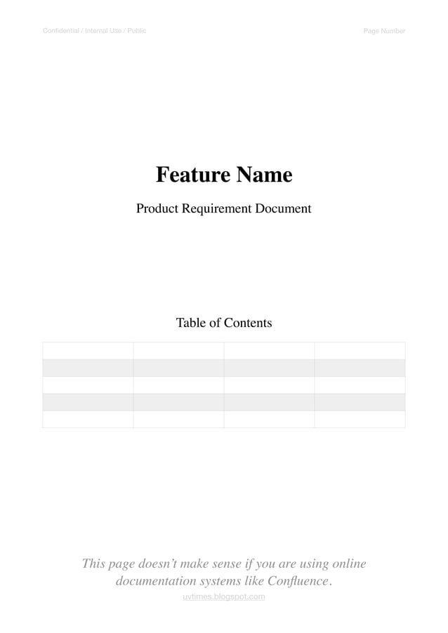PRD Template for Product Managers | PDF | Business | Business and Finance