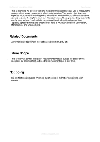 PRD Template for Product Managers | PDF