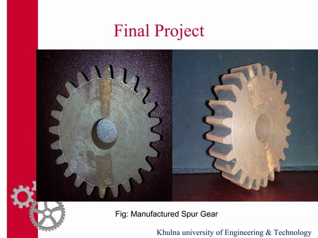 Presentation on Spur Gear | PPT