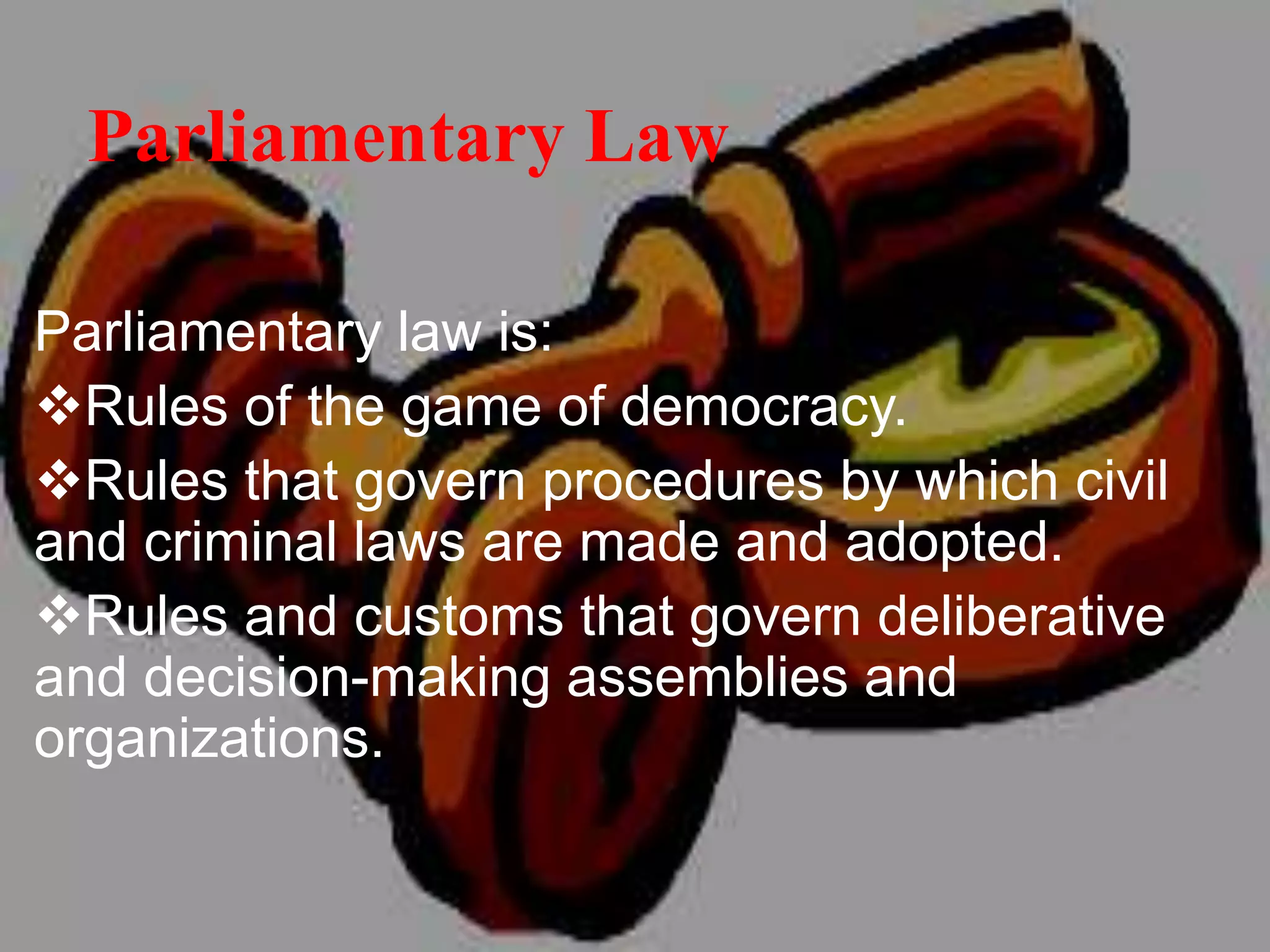 Parliamentary Procedure simple presentation | PPTX