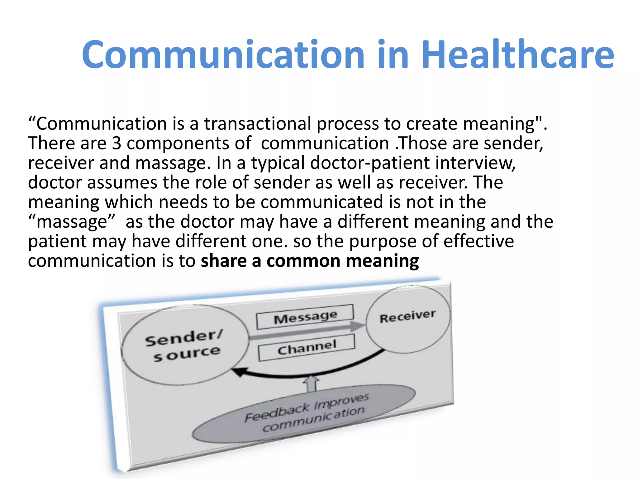 Effective Communication in healthcare | PPTX