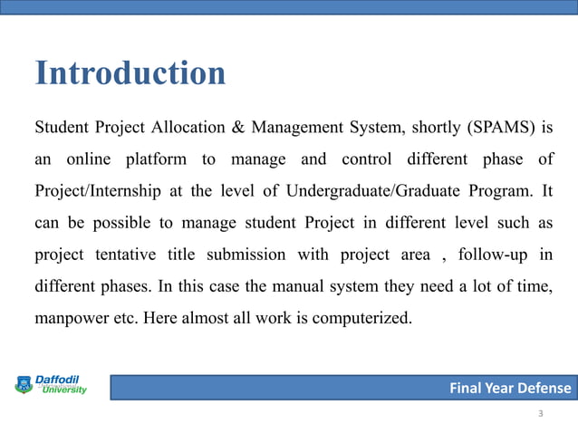 STUDENT PROJECT ALLOCATION AND MANAGEMENT SYSTEM | PPT