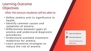 anemia and its disorders and all about blood disese | PPTX