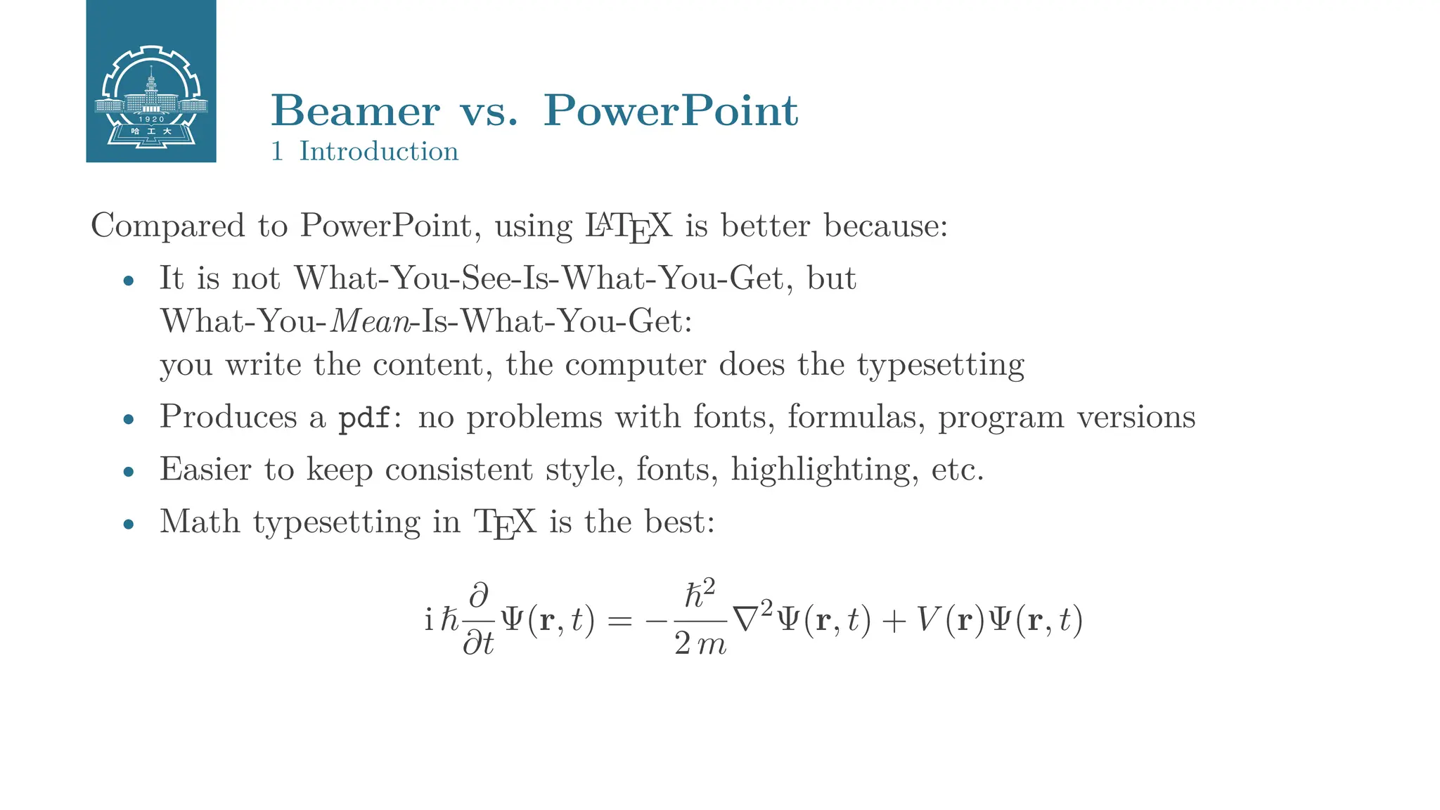 HIT BEAMER presentation theme kim Using LATEX | PPT