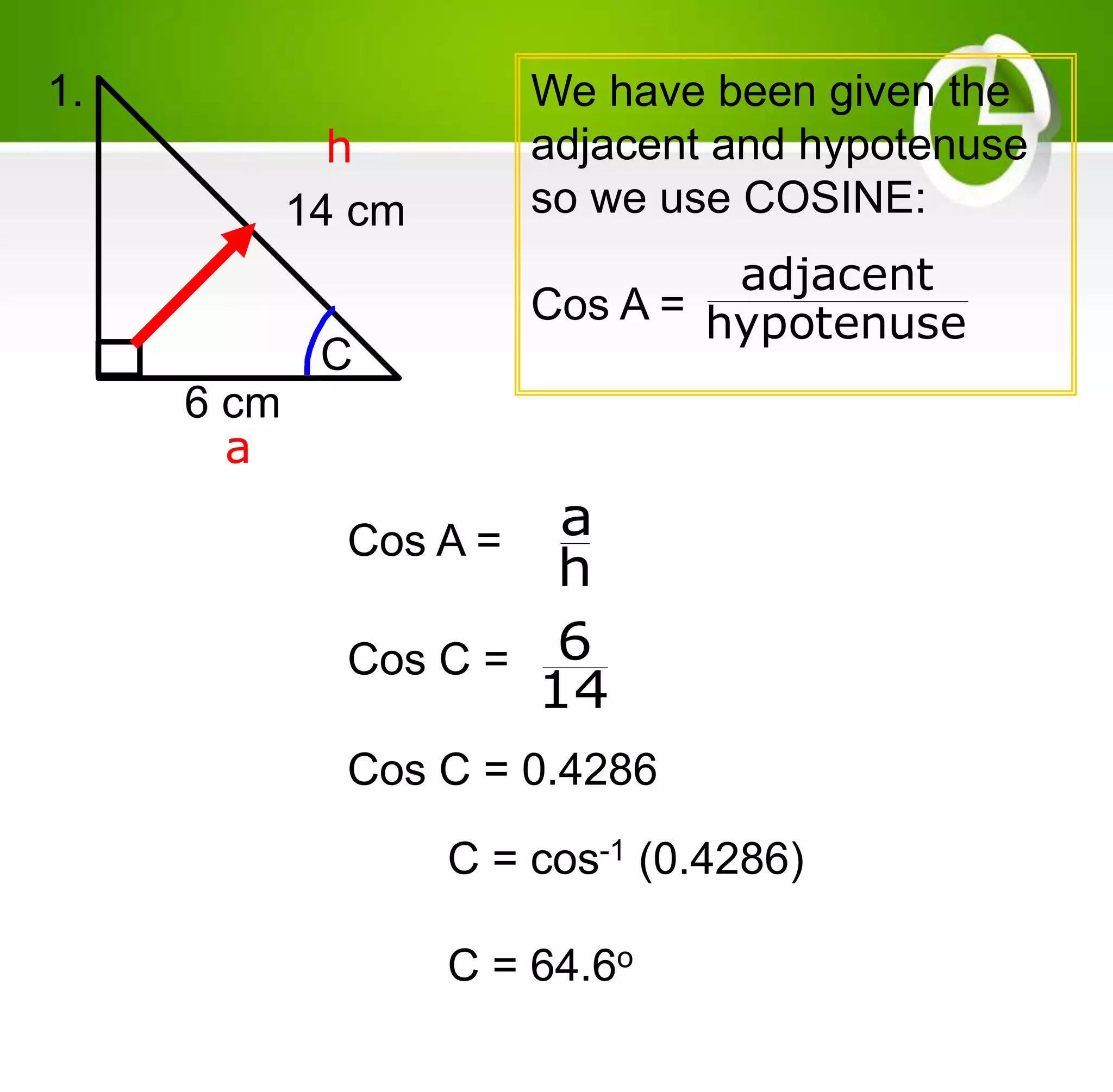 Pre-5.1 - trigonometry ratios in right triangle and special right ...
