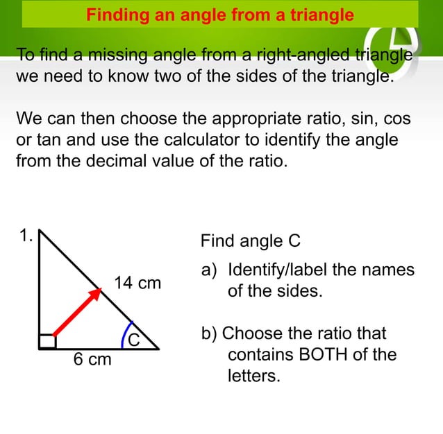 Pre-5.1 - trigonometry ratios in right triangle and special right ...