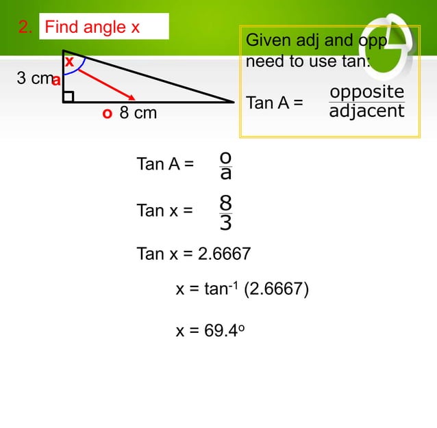 Pre-5.1 - trigonometry ratios in right triangle and special right ...