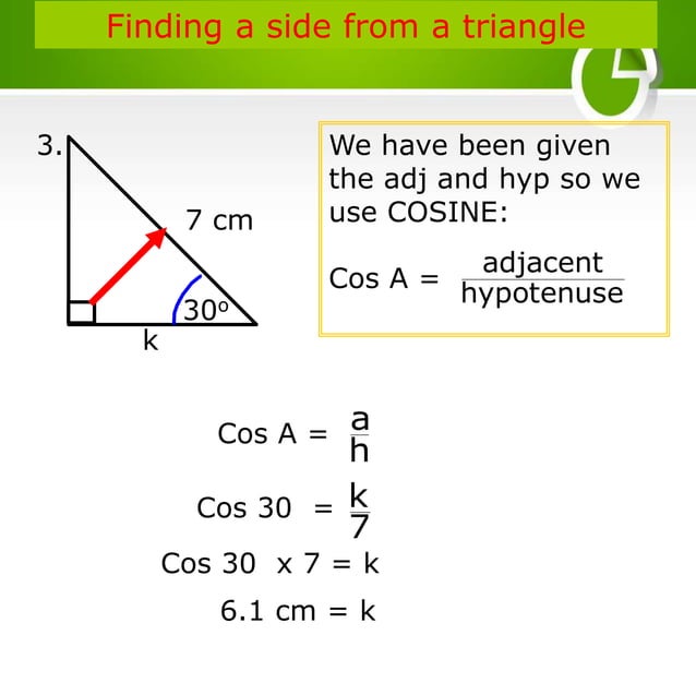 Pre-5.1 - trigonometry ratios in right triangle and special right ...