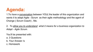 Pre Agile Scrum Adaptation For StartUps : Part 1 Let's Role Play | PPTX
