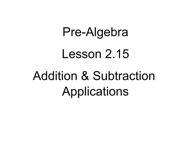 Pre-Alg 2.15 Adding & Subtracting Equations | PDF