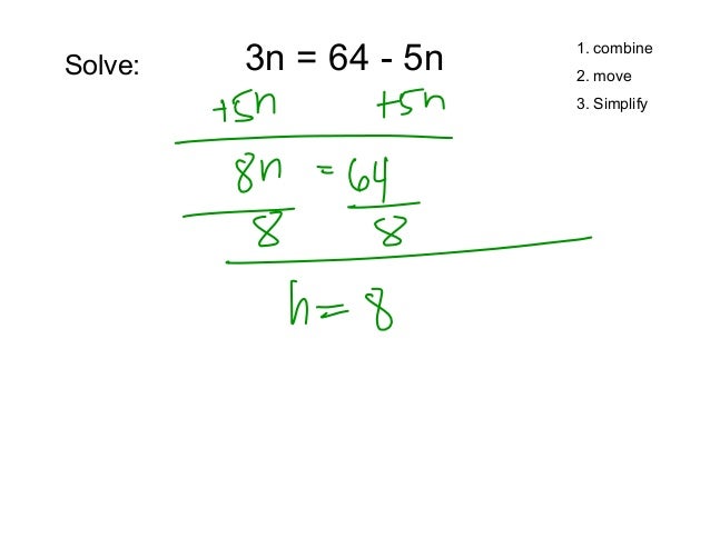 Pre-Alg 5.5 Equations with Mixed Operations