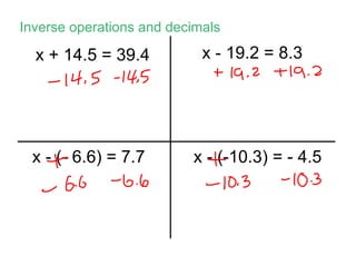 Pre-Algebra 2.8 Adding Decimals | PPT