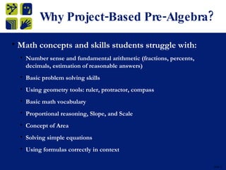 Building Pre-algebra Skills through Project Based Learning | PPT