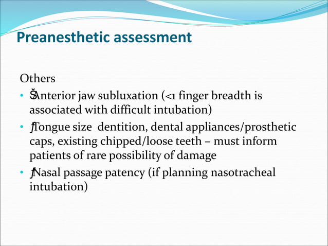 Pre-anaesthetic evaluation.ppt | Surgery | Medical Health