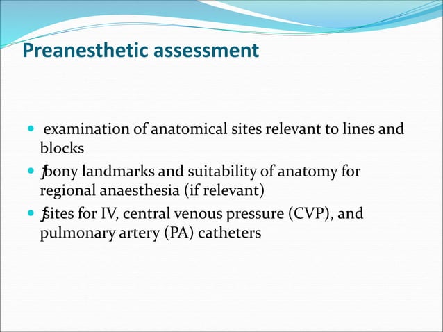 Pre-anaesthetic evaluation.ppt | Surgery | Medical Health