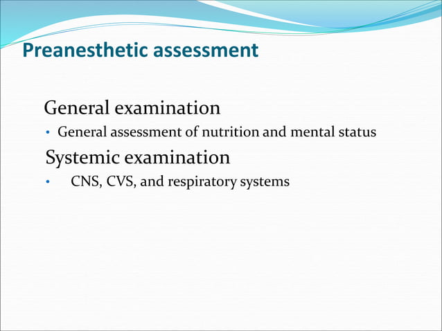Pre-anaesthetic evaluation.ppt | Surgery | Medical Health