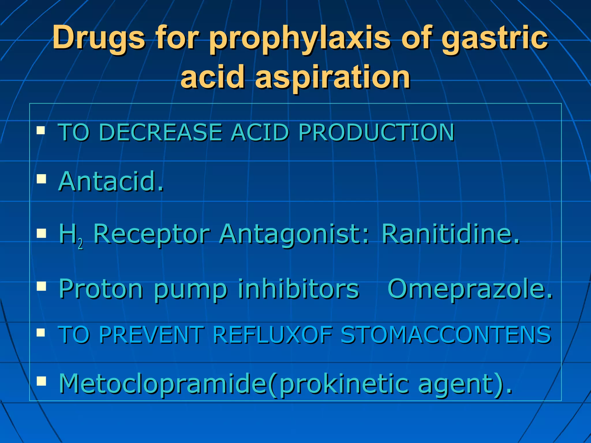 Pre anaesthetic medication | PPT