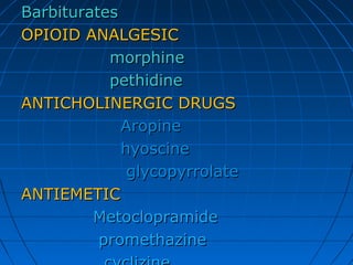 Pre anaesthetic medication | PPT