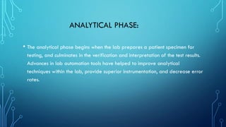 Pre-Analytical and Post analytical phase | PDF