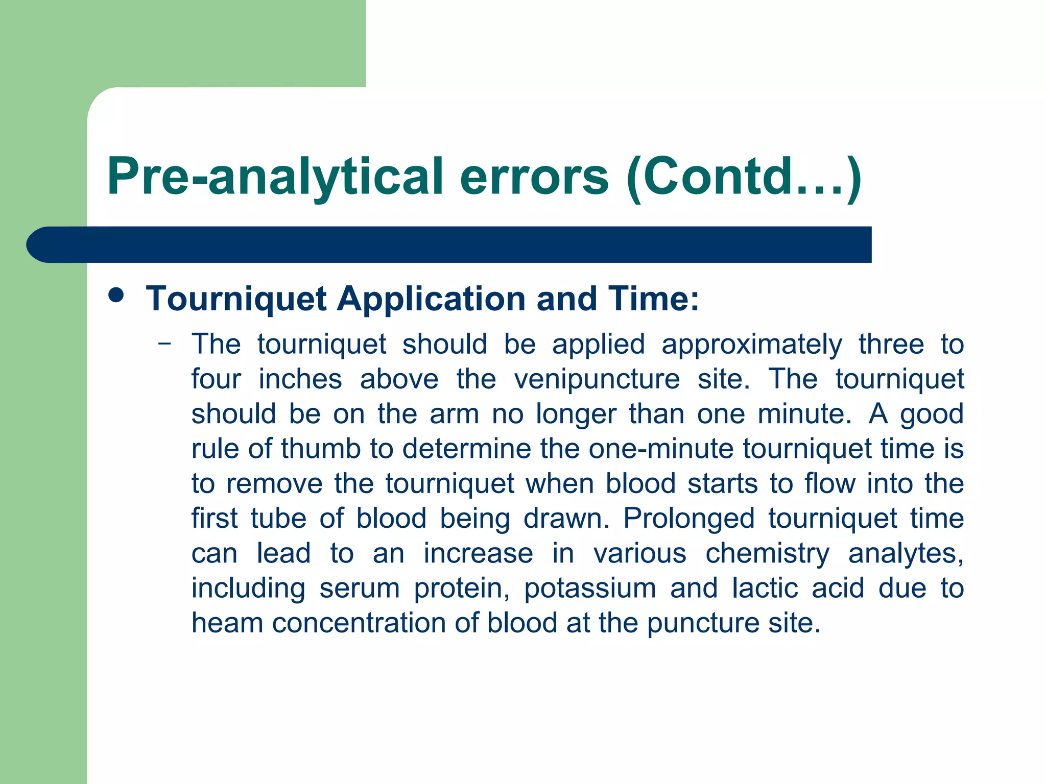 Pre analytical errors | PPT Pre analytical errors | PPT