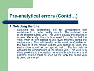 Pre analytical errors | PPT